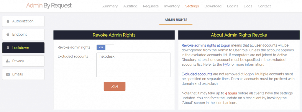 macOS Client – Admin By Request