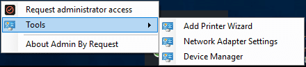 Feature Focus: The Windows Client Interface » Admin By Request
